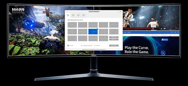 Samsung – Monitor Gaming curvo QLED de 49″ Pantalla Súper Ultra ancha