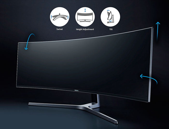 Samsung – Monitor Gaming curvo QLED de 49″ Pantalla Súper Ultra ancha